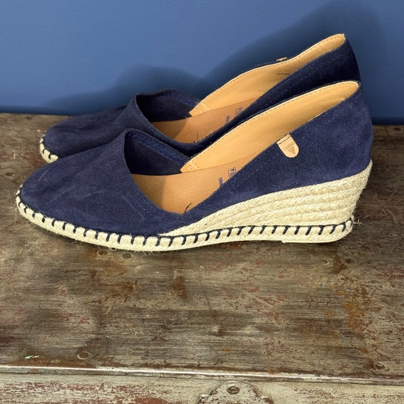 verbena | Shoes | New Nwot Verbena Navy Blue Espadrilles Wedge Heels ...